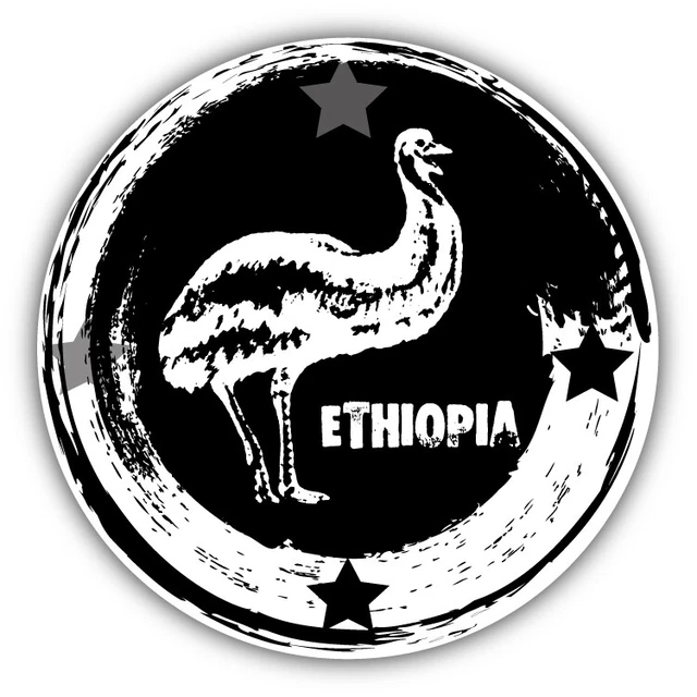 DOPASTICKER Ethiopia Ostrich Sticker Decal Phone Decal Water Bottle ...