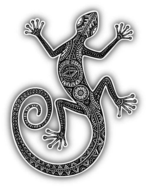 DOPASTICKER Ethnic Lizard Sticker Decal Phone Decal Water Bottle ...