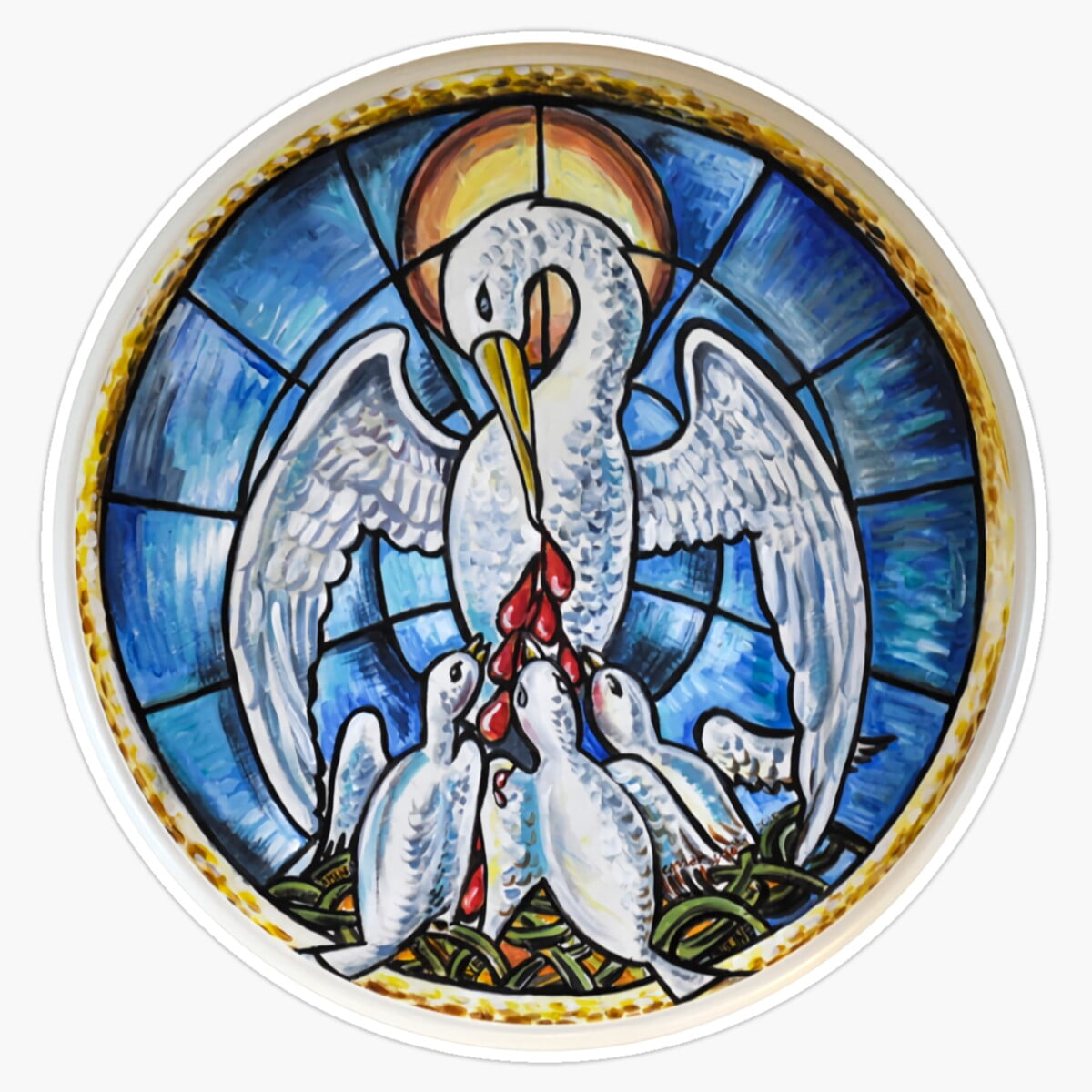 DOPASTICKER Eucharistic Pelican Sticker, Phone Sticker Car Stickers ...