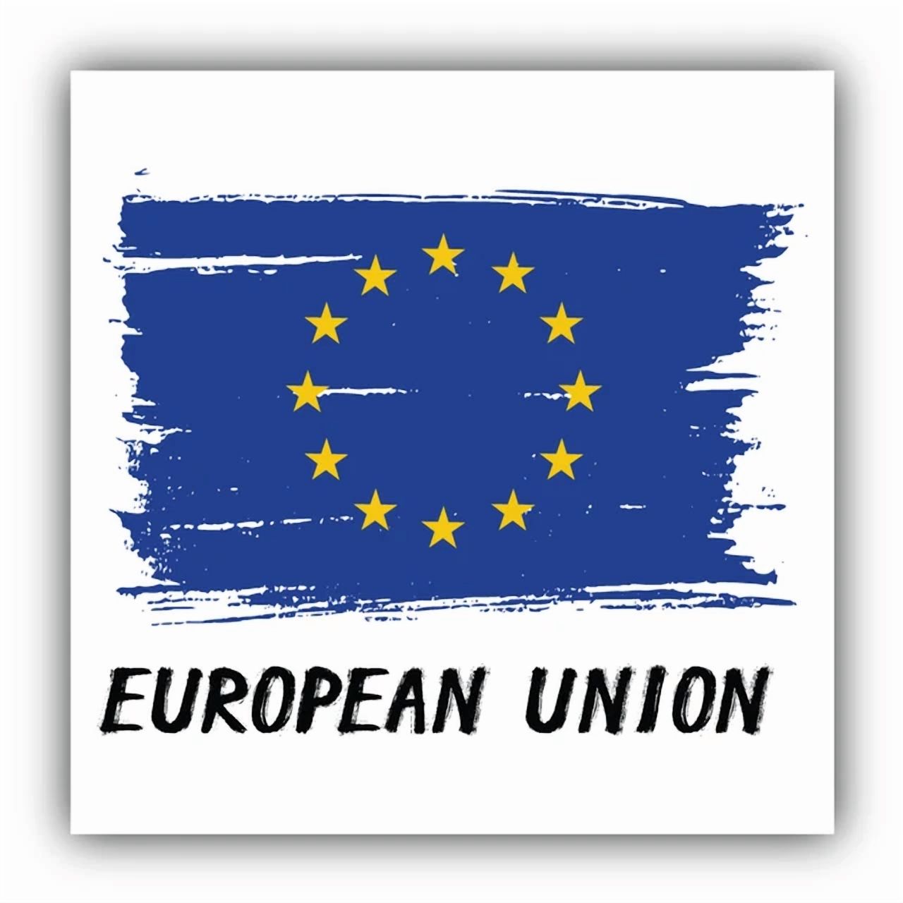 DOPASTICKER European Union Grunge Flag Travel Sticker Decal Phone Decal ...