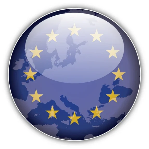 DOPASTICKER European Union Map Flag Label Sticker Decal Phone Decal ...