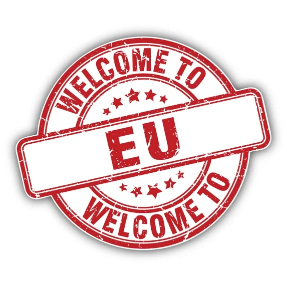 DOPASTICKER European Union Welcome Travel Car Bumper Sticker Gift You ...