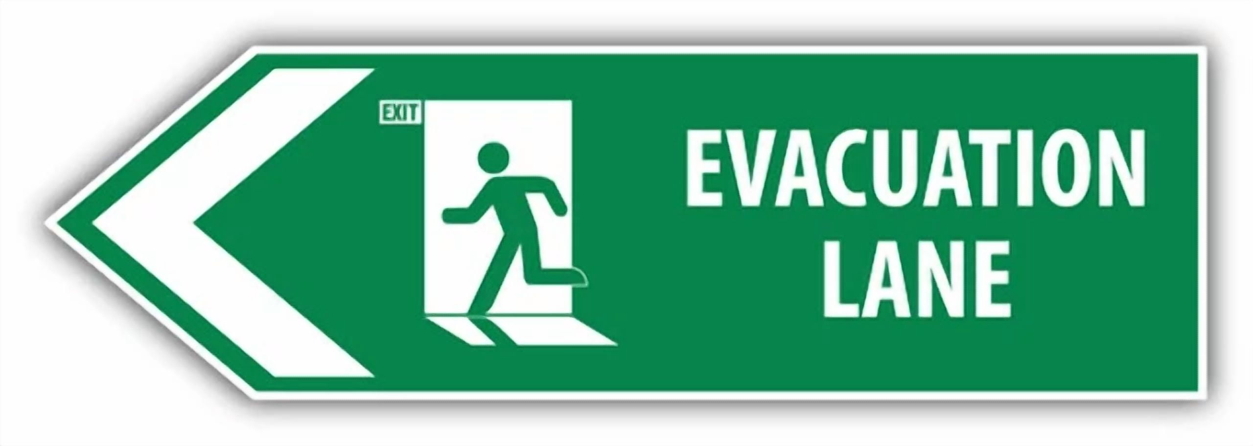 DOPASTICKER Evacuation Lane Sign Sticker Decal Phone Decal Water Bottle ...
