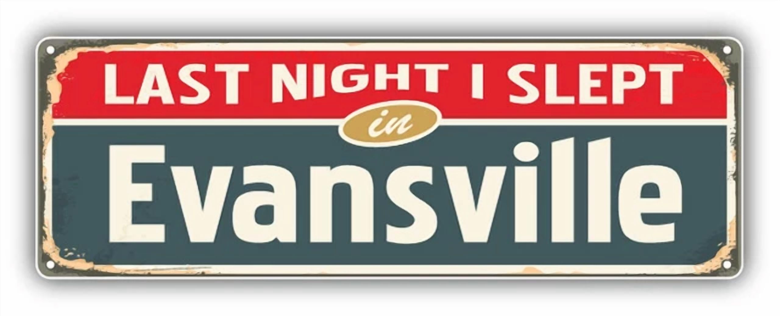 DOPASTICKER Evansville Retro Travel Tin Sign Sticker Decal Phone Decal ...
