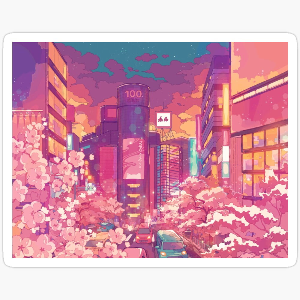 DOPASTICKER Evening Shibuya, Tokyo And The City Lights Sticker Phone ...