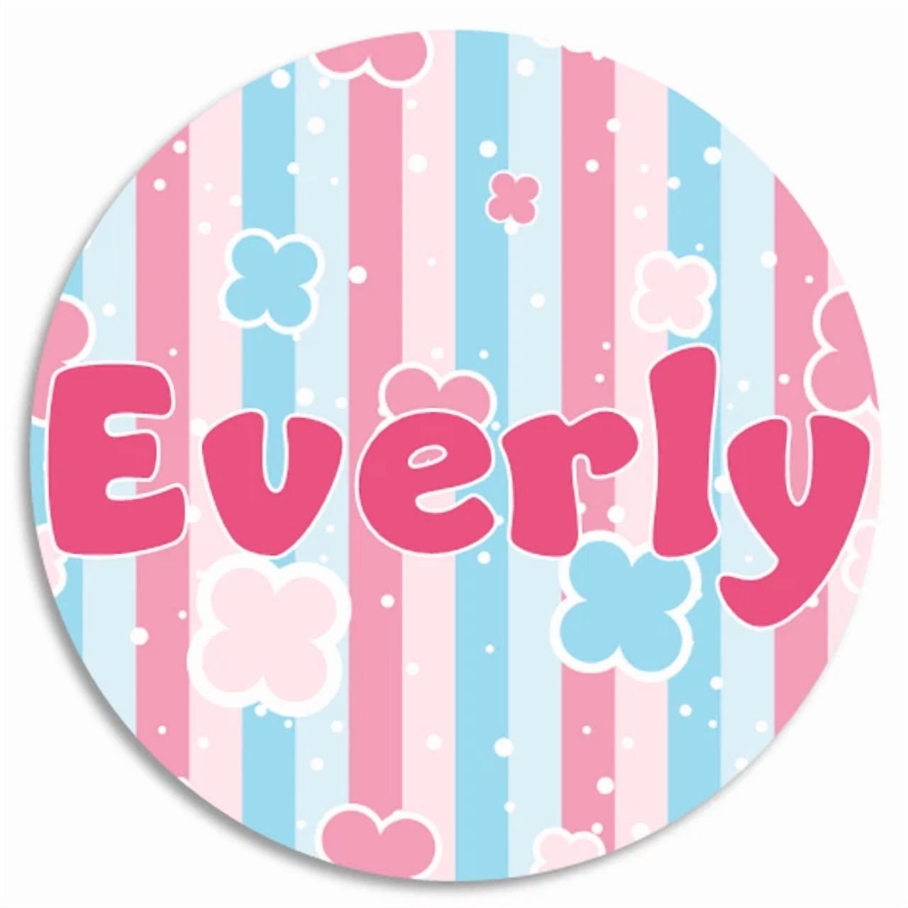 DOPASTICKER Everly, Name Tag Water Bottle School Supplies Phone Decal ...