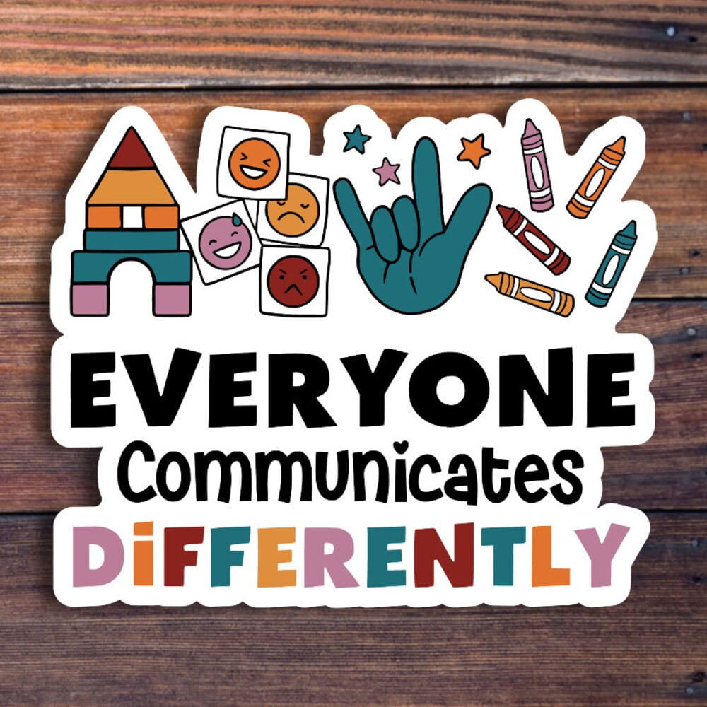 DOPASTICKER Everyone Communicates Differently, Autism Awareness ...