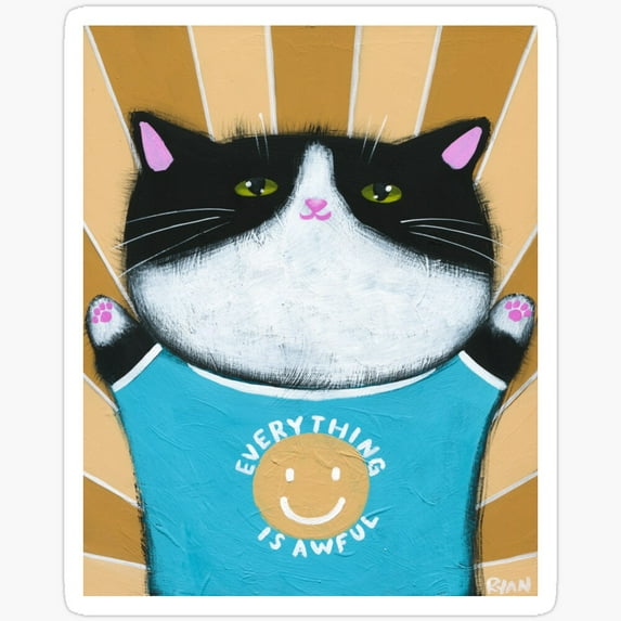 DOPASTICKER Everything Is Awful Sticker, Decorate Laptops, Water ...