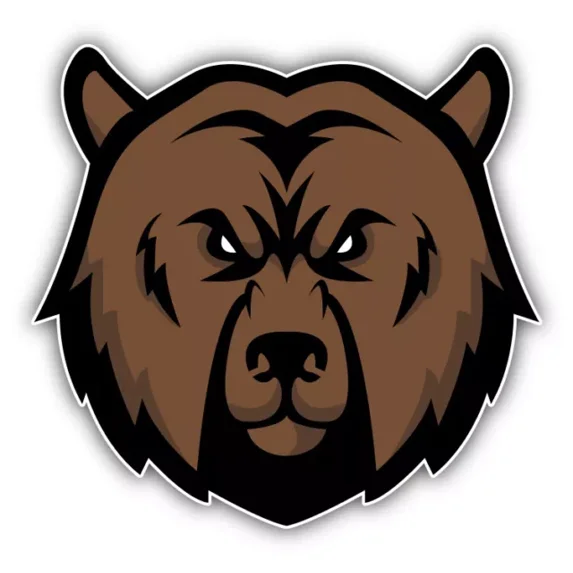 DOPASTICKER Evil Bear Head Sticker Decal Phone Decal Water Bottle ...