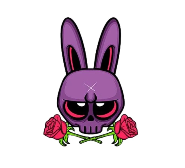 DOPASTICKER Evil Bunny Sticker Street Art Urban Edgy Hip Hop Grunge ...