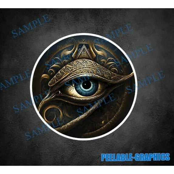DOPASTICKER Evil Eye Of Horus Sticker Phone Sticker, Latop Sticker ...