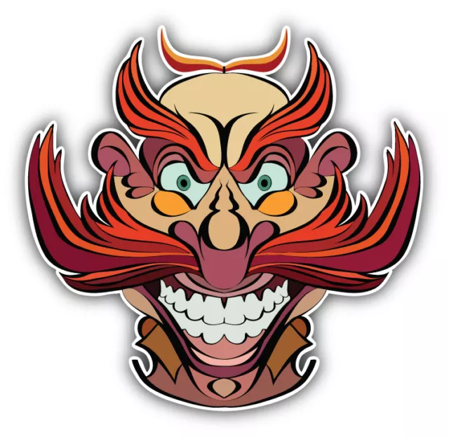 DOPASTICKER Evil Grin Face Mask Car Sticker Phone Decal Water Bottle ...