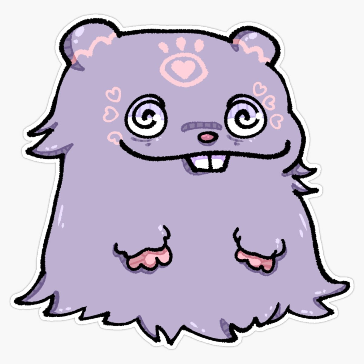 DOPASTICKER Evil Hamster In Lilac Sticker, Phone Sticker Car Stickers ...