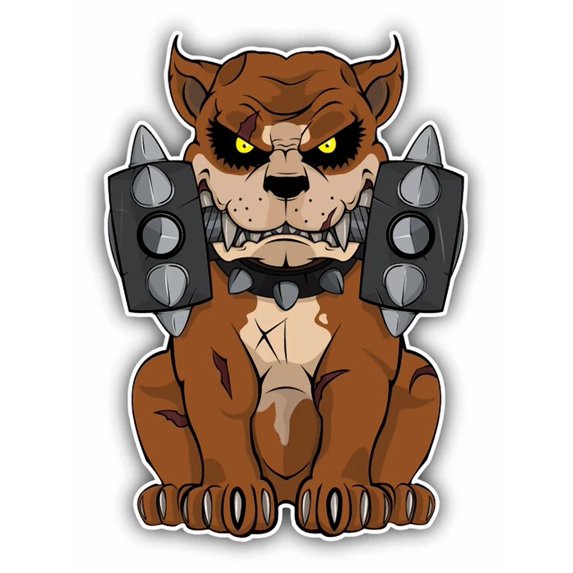 DOPASTICKER Evil Pit Bull Car Sticker Phone Water Bottle Stickers, Cars ...