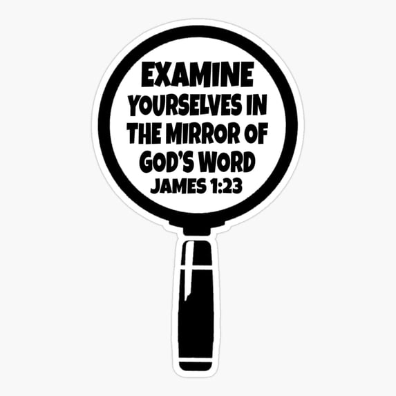 DOPASTICKER Examine Yourselves In The Mirror Of God'S Word Sticker ...