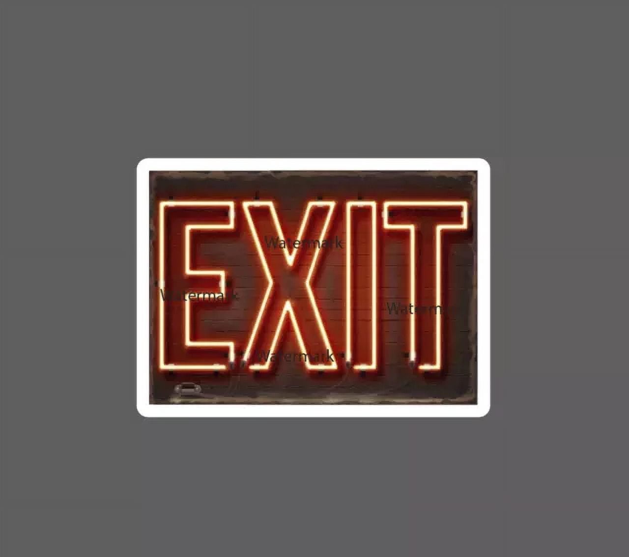 DOPASTICKER Exit Neon Sign Waterproof Decorative Laptop, Phone Stickers ...