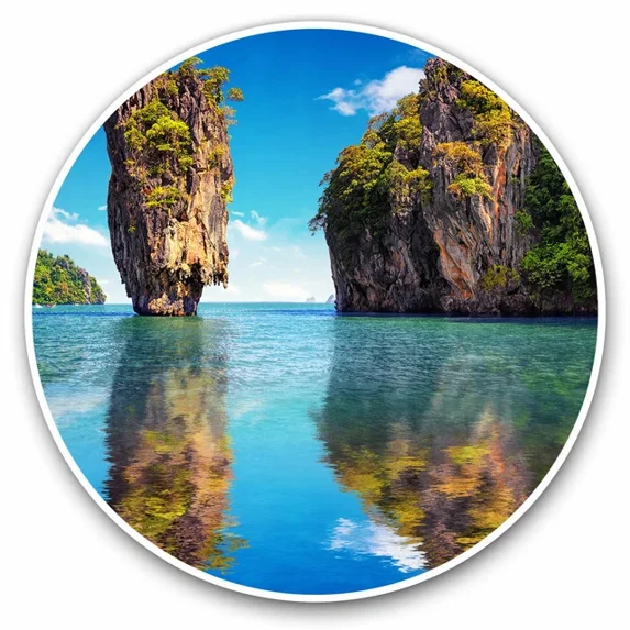 DOPASTICKER Exotic Tropical Island Thailand Cool Gift Decorative Laptop ...