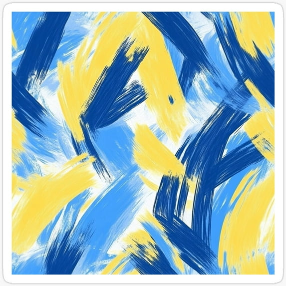 DOPASTICKER Expressive Blend Of Blue And Yellow Shades Sticker Phone ...