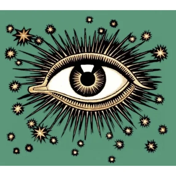 DOPASTICKER Eye Sticker Green Eye Stars Trippy Illuminati Phone Decal ...