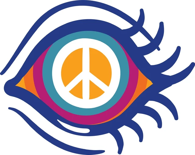 DOPASTICKER Eye Sticker Trippy Hippie Boho Love Psychedelic Colorful ...