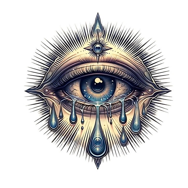 DOPASTICKER Eye Tears Sticker Street Art Punk Edgy Hip-Hop Grunge Skate ...