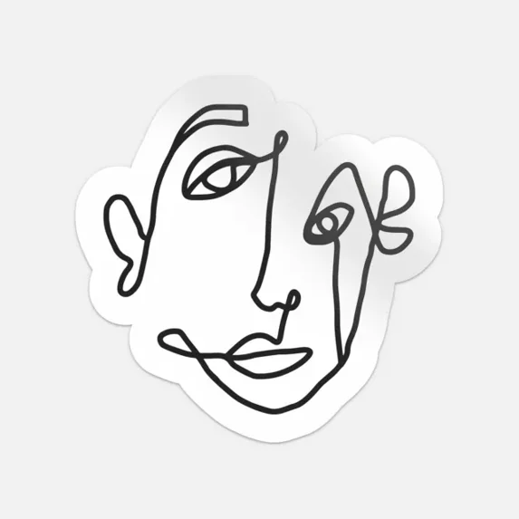 DOPASTICKER Face Sticker Decal Phone Decal Water Bottle Stickers, Cars ...