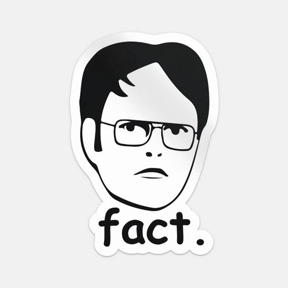 DOPASTICKER Fact The Office Sticker Decal Phone Decal Water Bottle ...