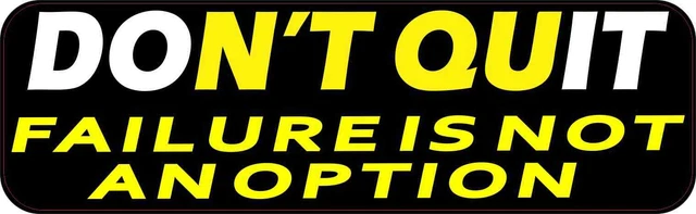 DOPASTICKER Failure Is Not An Option Sticker Inspirational Sticker ...
