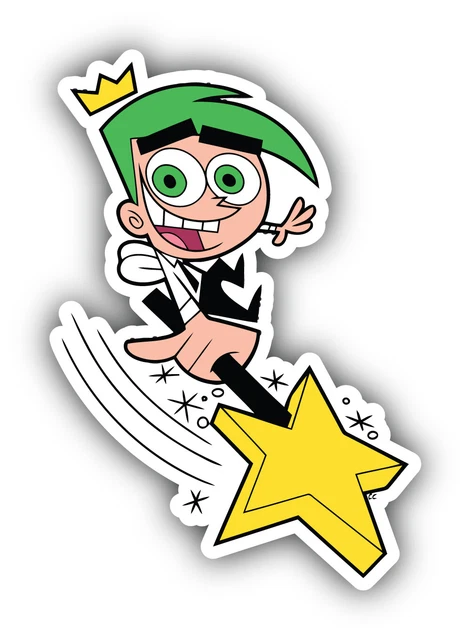 DOPASTICKER Fairly Oddparents Cartoon Cosmo Star Sticker Decal Phone ...