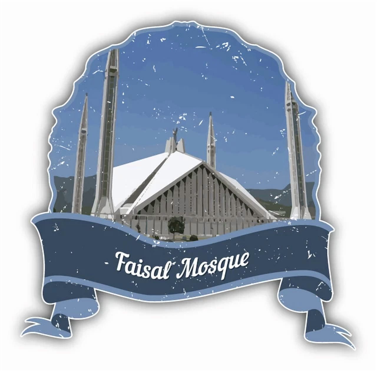 DOPASTICKER Faisal Mosque Islamabad Pakistan World Landmark Grunge ...