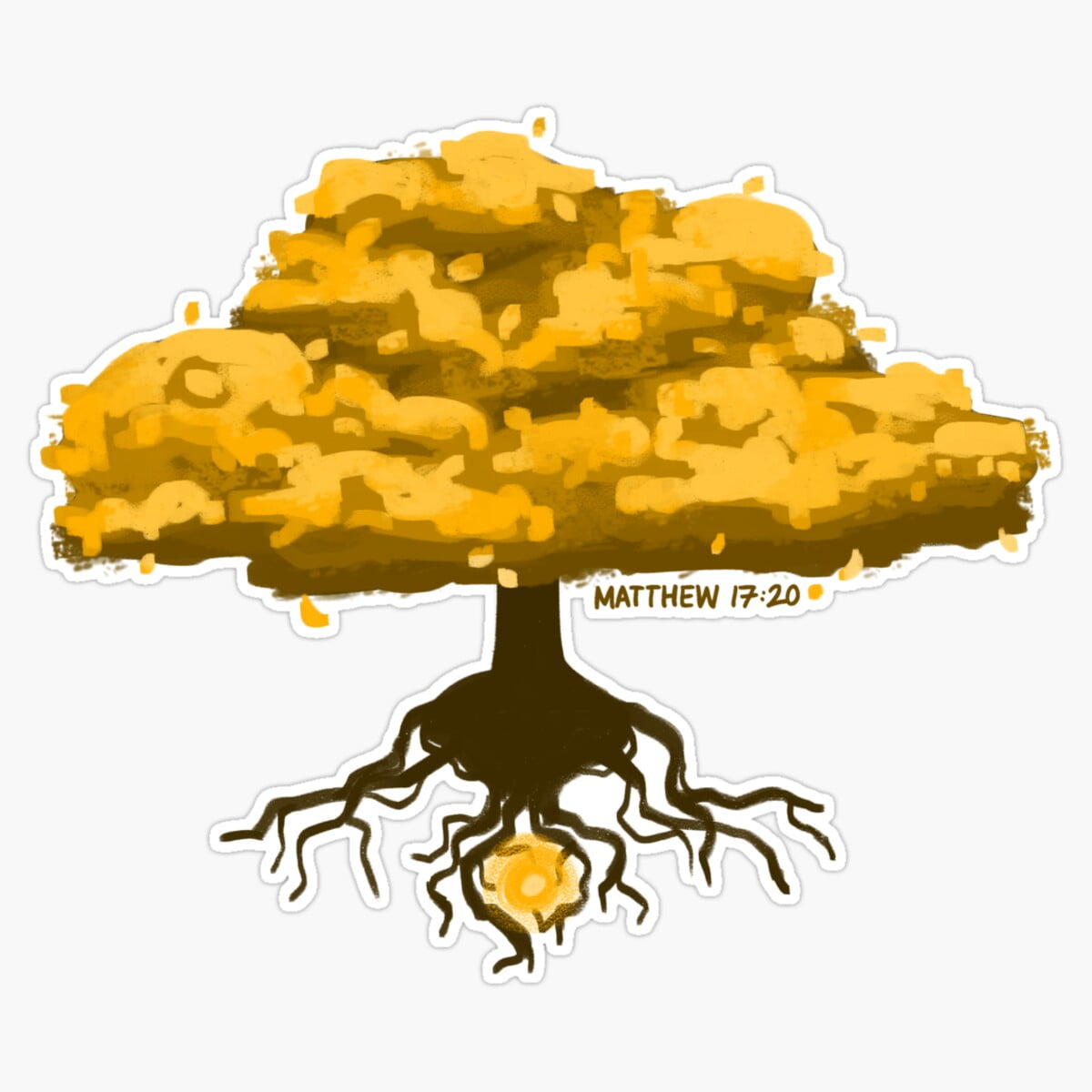 DOPASTICKER Faith As Small As A Mustard Seed (Matthew 17:20) Sticker ...