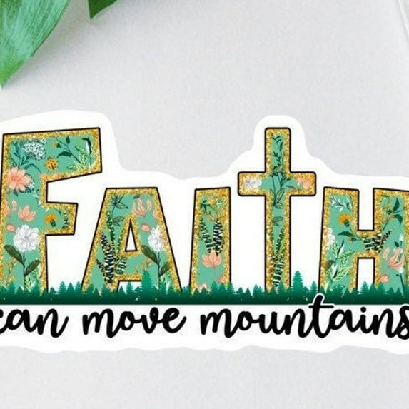 DOPASTICKER Faith Can Move Mountains Sticker, Bible Sticker Pack, Faith ...