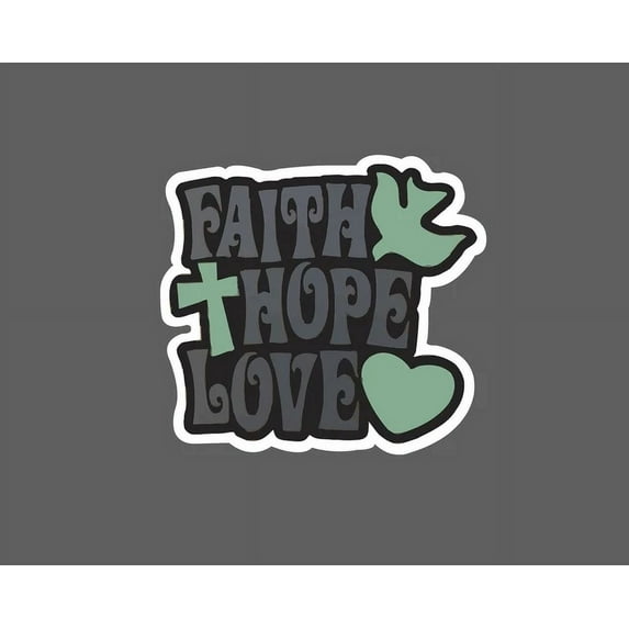 DOPASTICKER Faith Hope Love Jesus Decorative Laptop, Phone Stickers ...