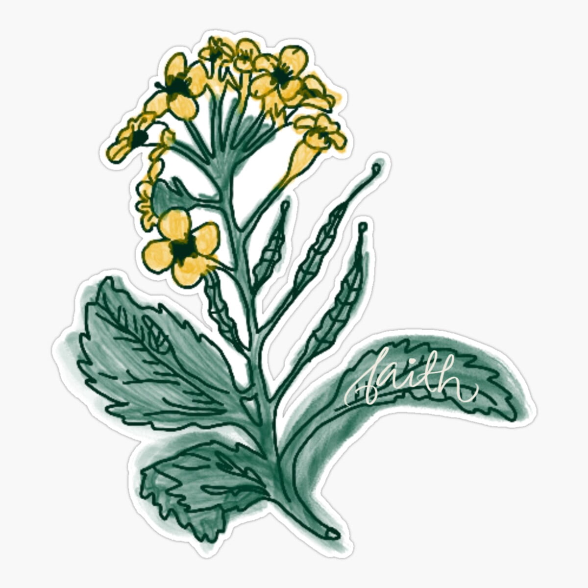 DOPASTICKER Faith Mustard Seed Plant Sticker, Phone Sticker Car ...