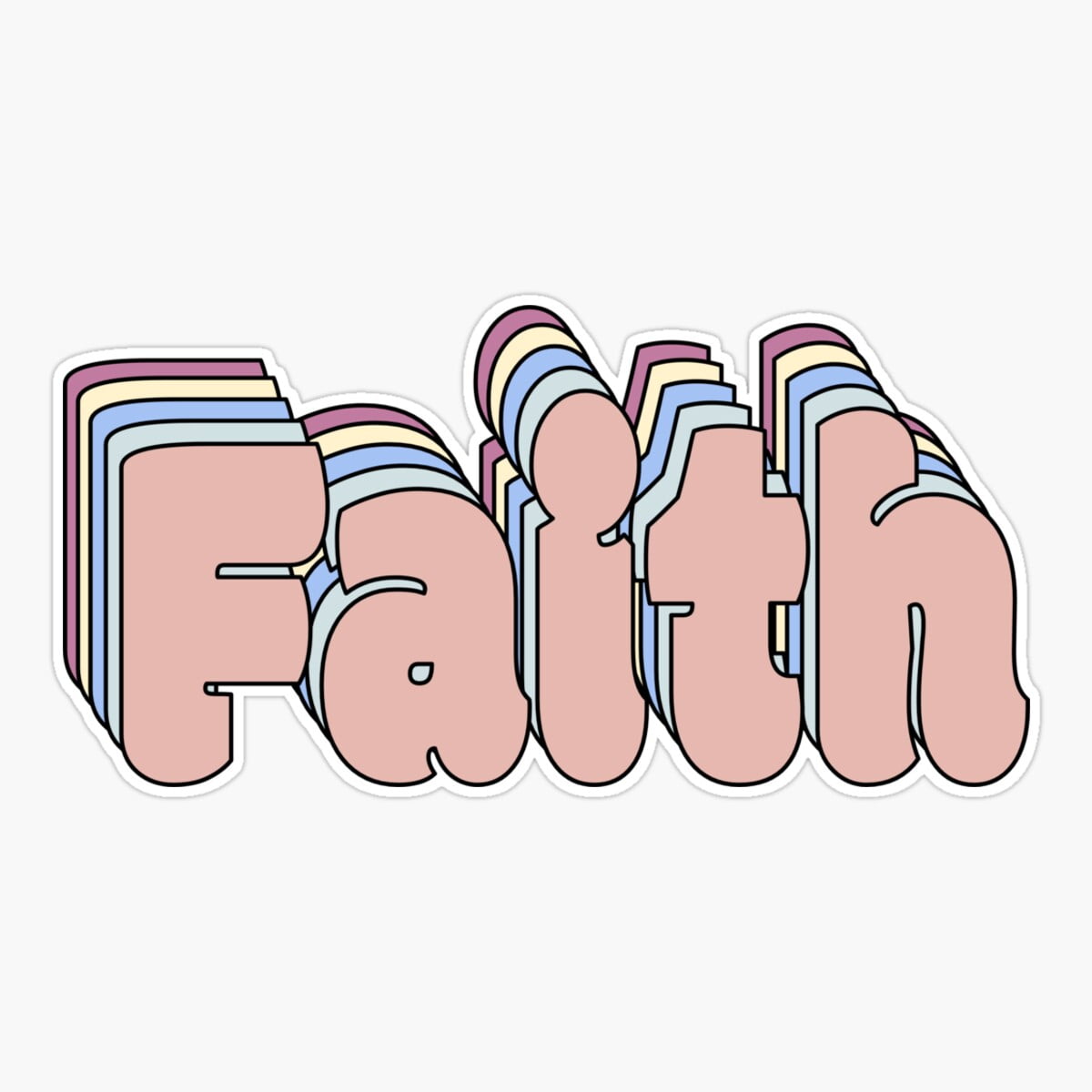 DOPASTICKER Faith Name Sticker, Phone Sticker Car Stickers, Birthday ...