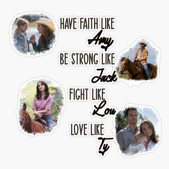 DOPASTICKER Faith, Strong, Fight, Love Heartland Sticker, Phone Sticker ...