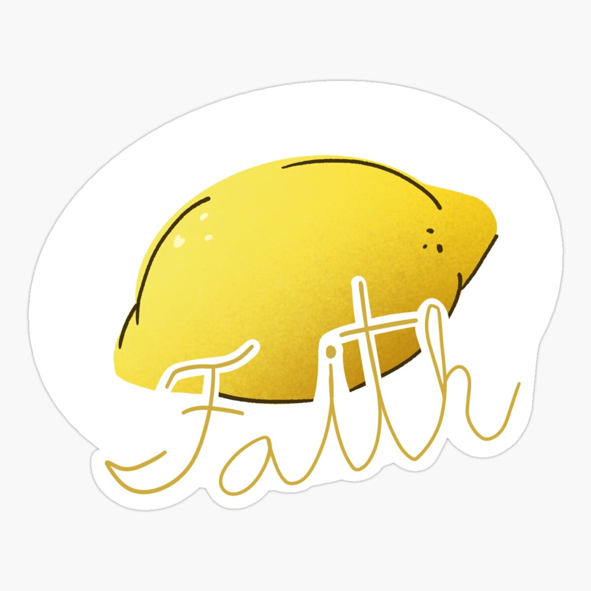 DOPASTICKER Faithful Lemon Sticker, Phone Sticker Water Bottle Sticker ...