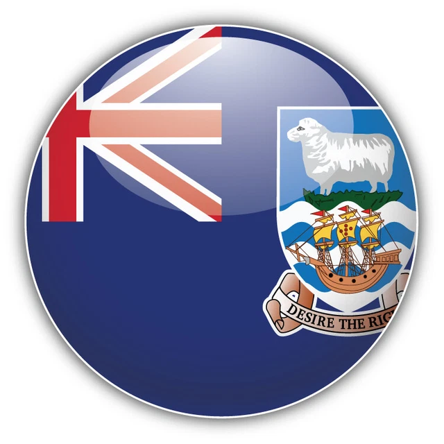 DOPASTICKER Falkland Islands Flag Sticker Decal Phone Decal Water ...