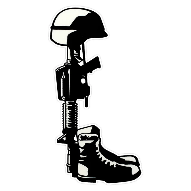 DOPASTICKER Fallen Hero Clear Sticker Military Soldier Decal Phone ...