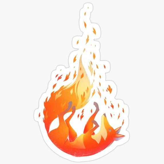 DOPASTICKER Falling Fox Perfect Gift Everyone Phone Sticker, Latop ...