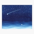 DOPASTICKER Falling Star Ing Star Sailboat Ocean Waves Blue Sea Sticker ...