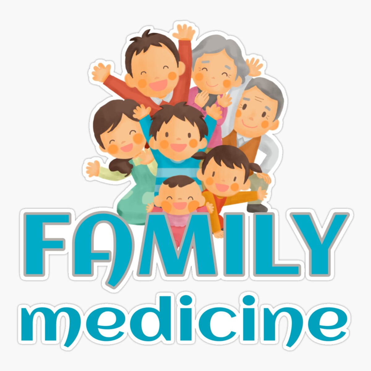 DOPASTICKER Family Medicine Logo. Family Sticker, Phone Sticker Car ...