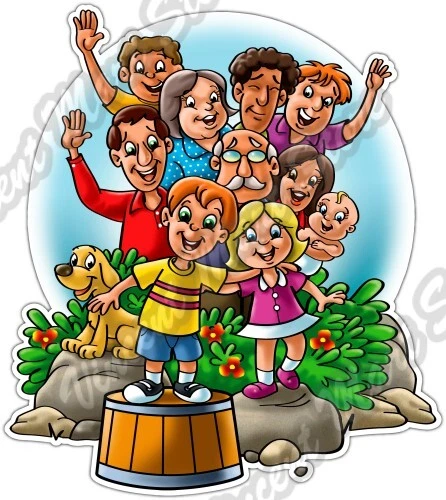 DOPASTICKER Family Reunion Parents Kids Special Event Car Sticker Decal ...