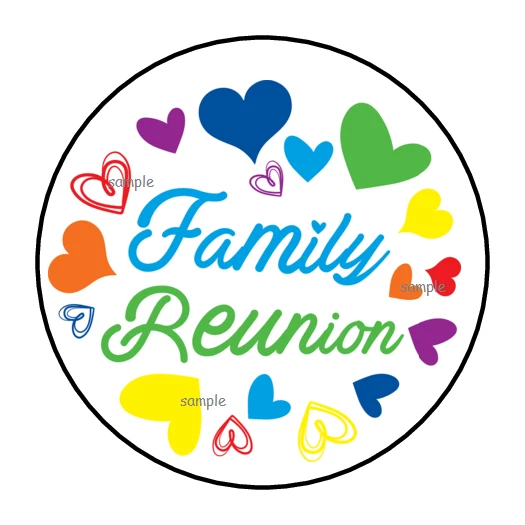 DOPASTICKER Family Reunion Stickers Hearts Rainbow Phone Decal Water ...