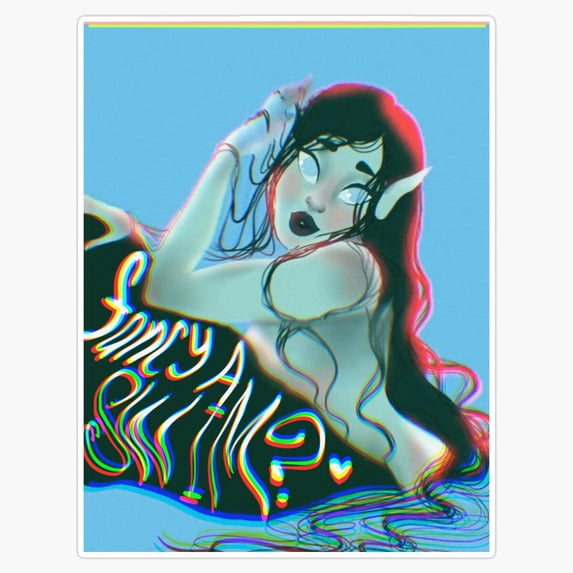 DOPASTICKER Fancy A Swim? Sticker, Phone Sticker Water Bottle Sticker ...