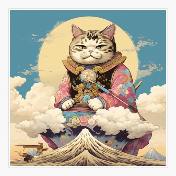 DOPASTICKER Fancy Black Goldfish Sticker, Phone Sticker Water Bottle ...