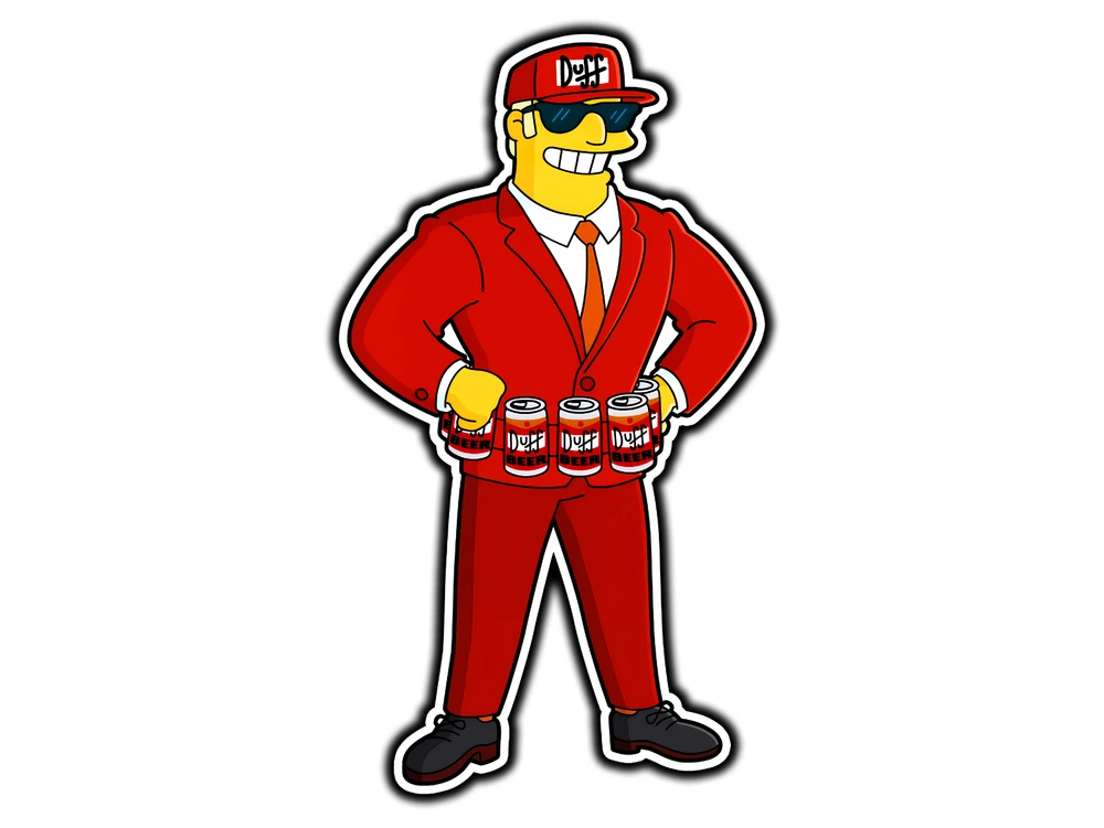 DOPASTICKER Fancy Duffman Sticker Decal Phone Decal Water Bottle ...