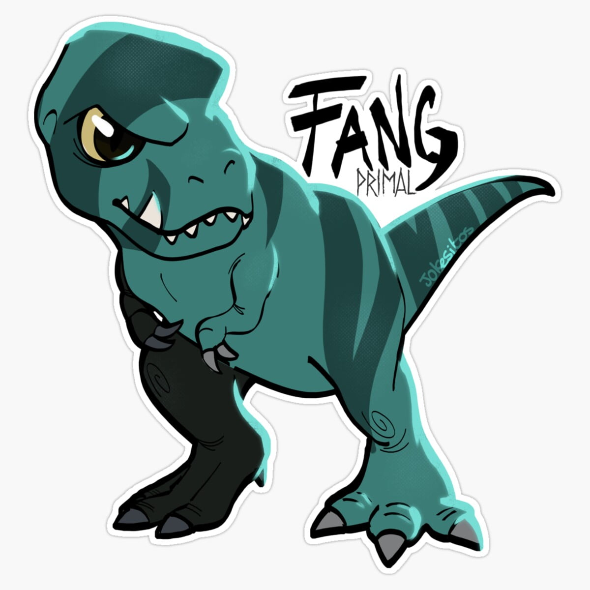 DOPASTICKER Fang Sticker, Phone Sticker Water Bottle Sticker Car ...