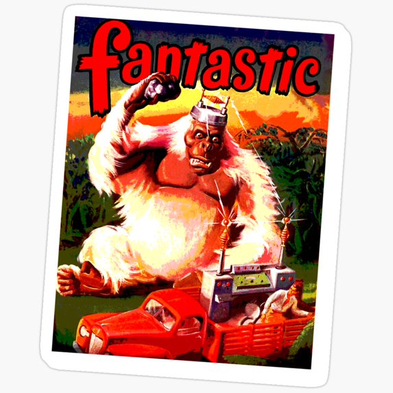 DOPASTICKER Fantastic Monkey Love Fan Perfect Sticker Gift Everyone ...