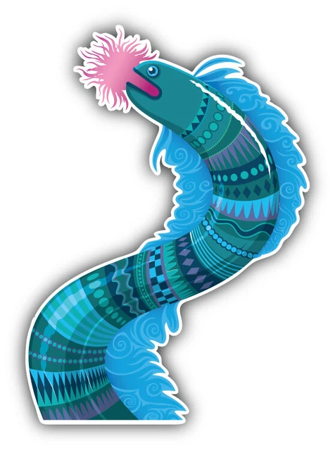 DOPASTICKER Fantastic Sea Serpent Animal Sticker Decal Phone Decal ...